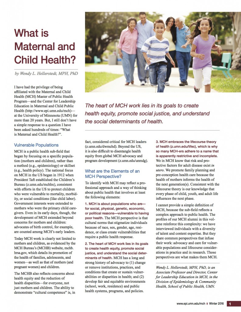 What is Maternal and Child Health? | Leadership Education in Maternal ...